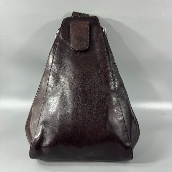 HOBO | Bags | Vintage Hobo 99s Chocolate Brown Leather Triangular Shoulder Bagbackpack | Poshmark